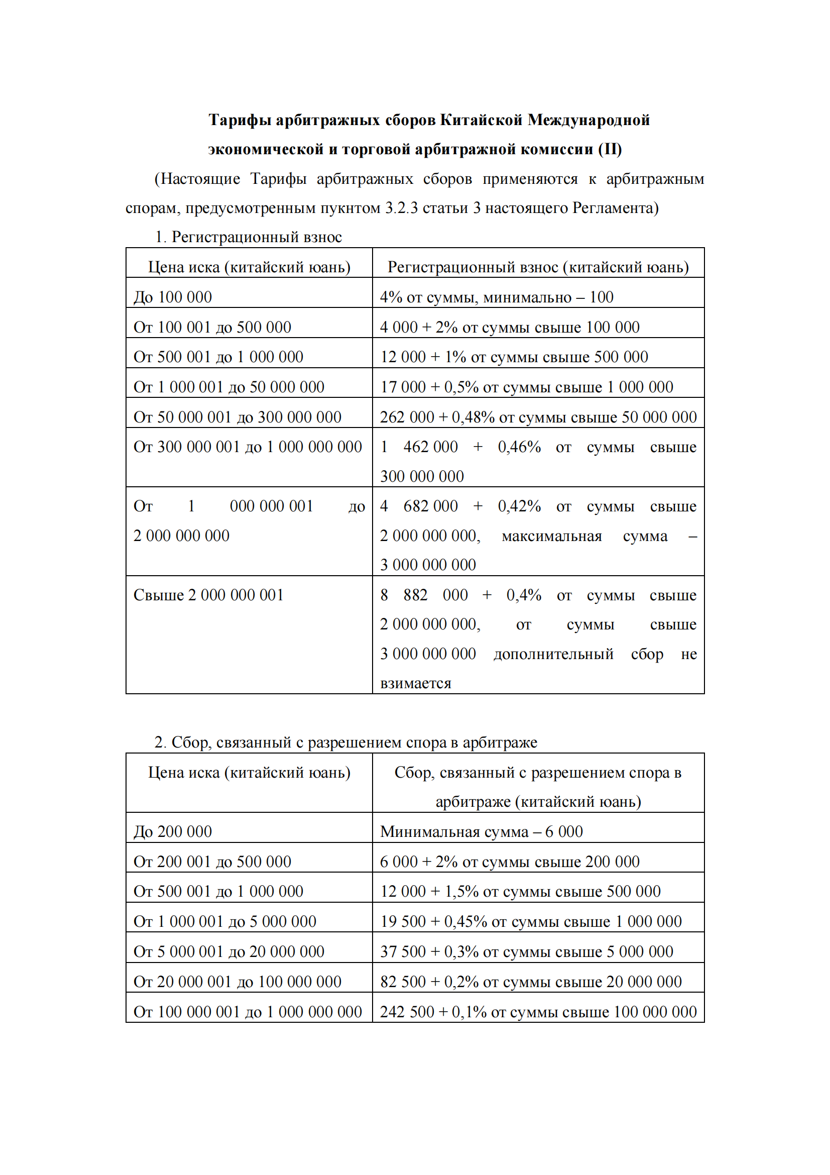 Арбитражный регламент Китайской Международной экономической и торговой ...
