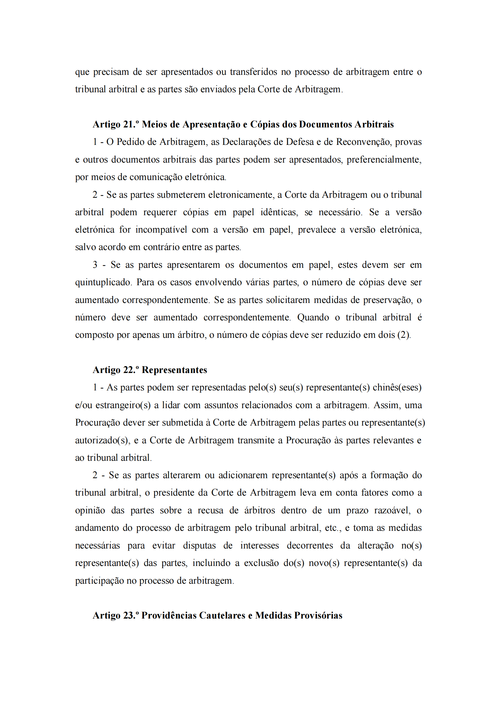 Regulamento de Arbitragem da Comissão de Arbitragem Económica e ...