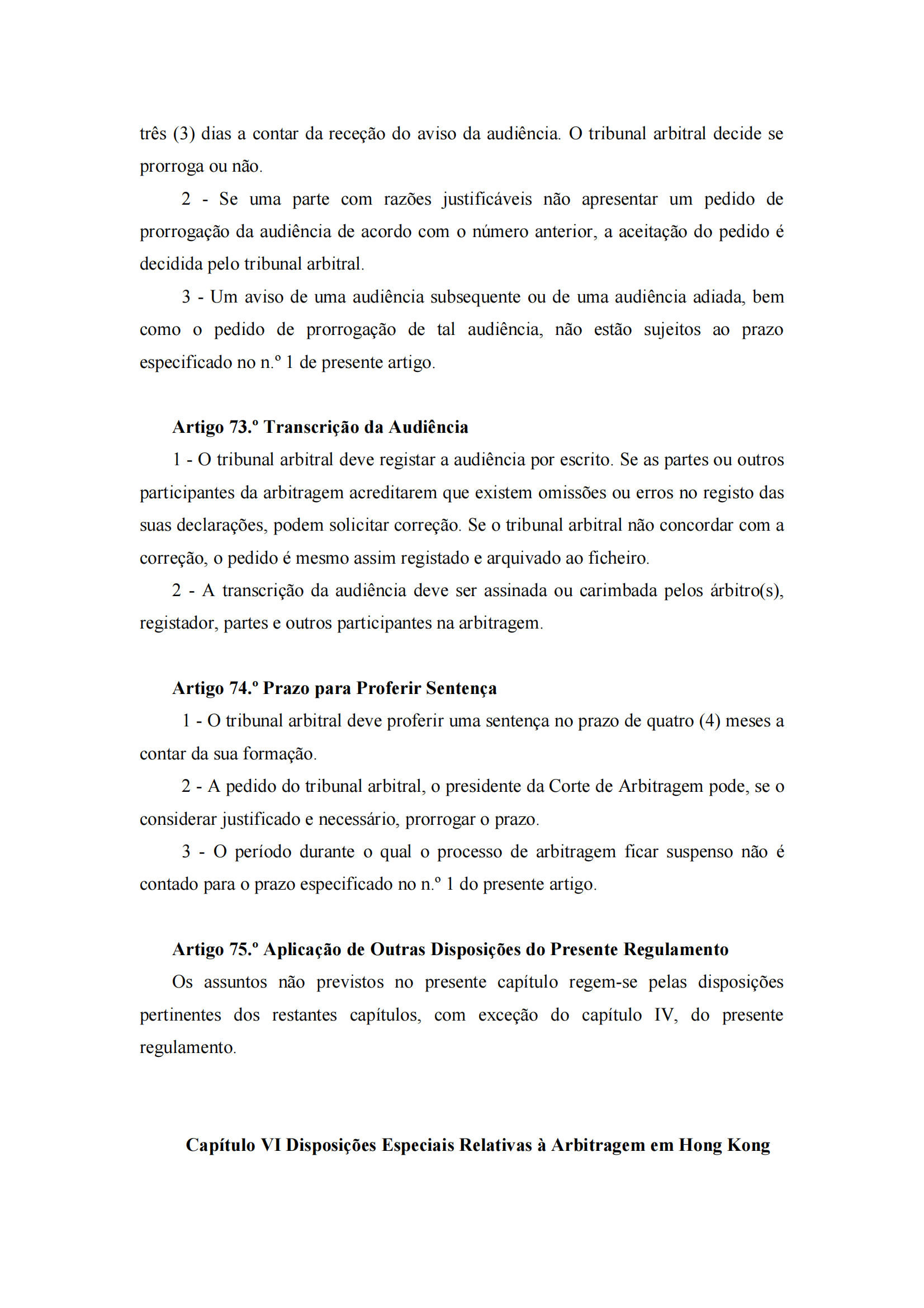 Regulamento de Arbitragem da Comissão de Arbitragem Económica e ...