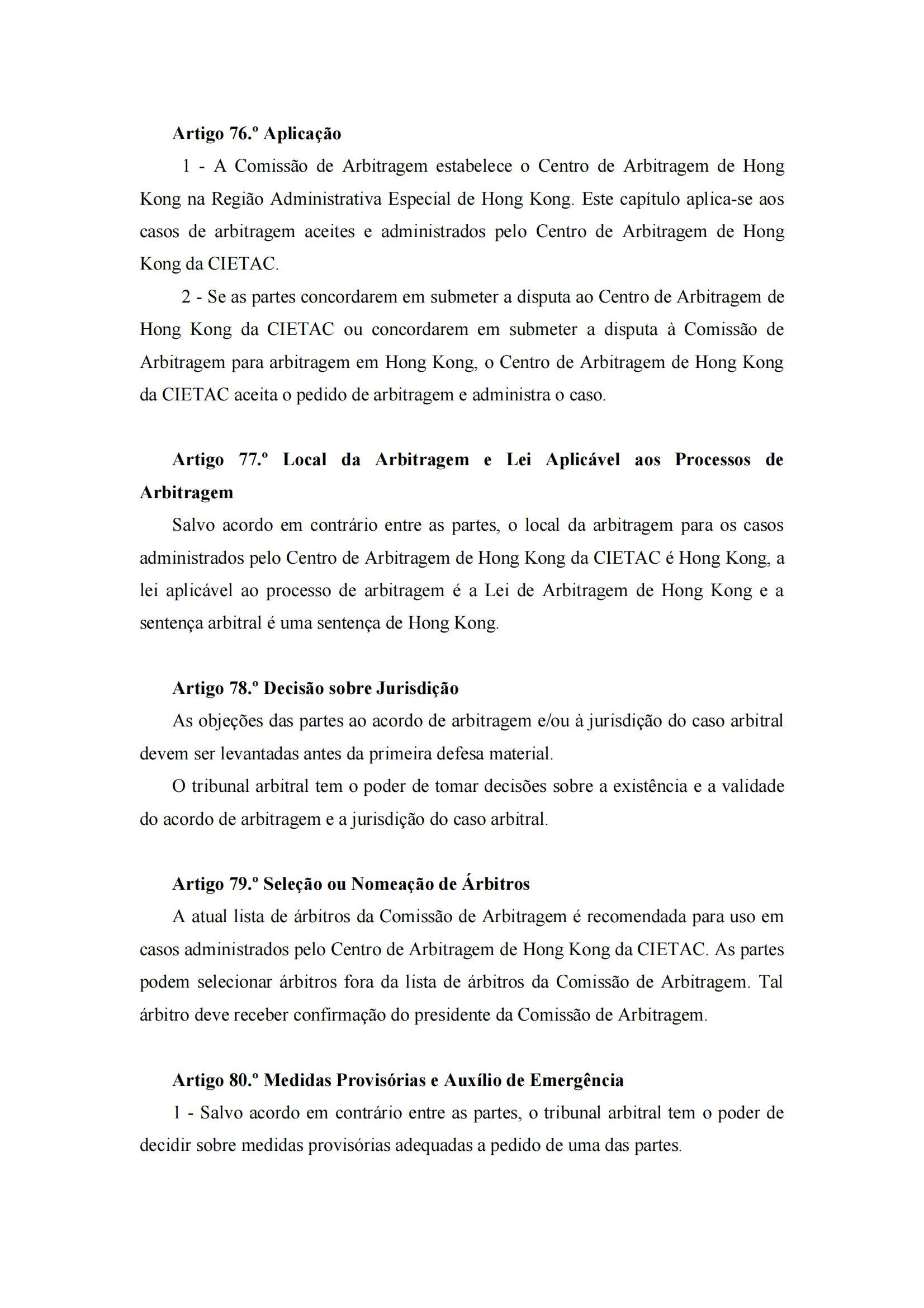Regulamento de Arbitragem da Comissão de Arbitragem Económica e ...