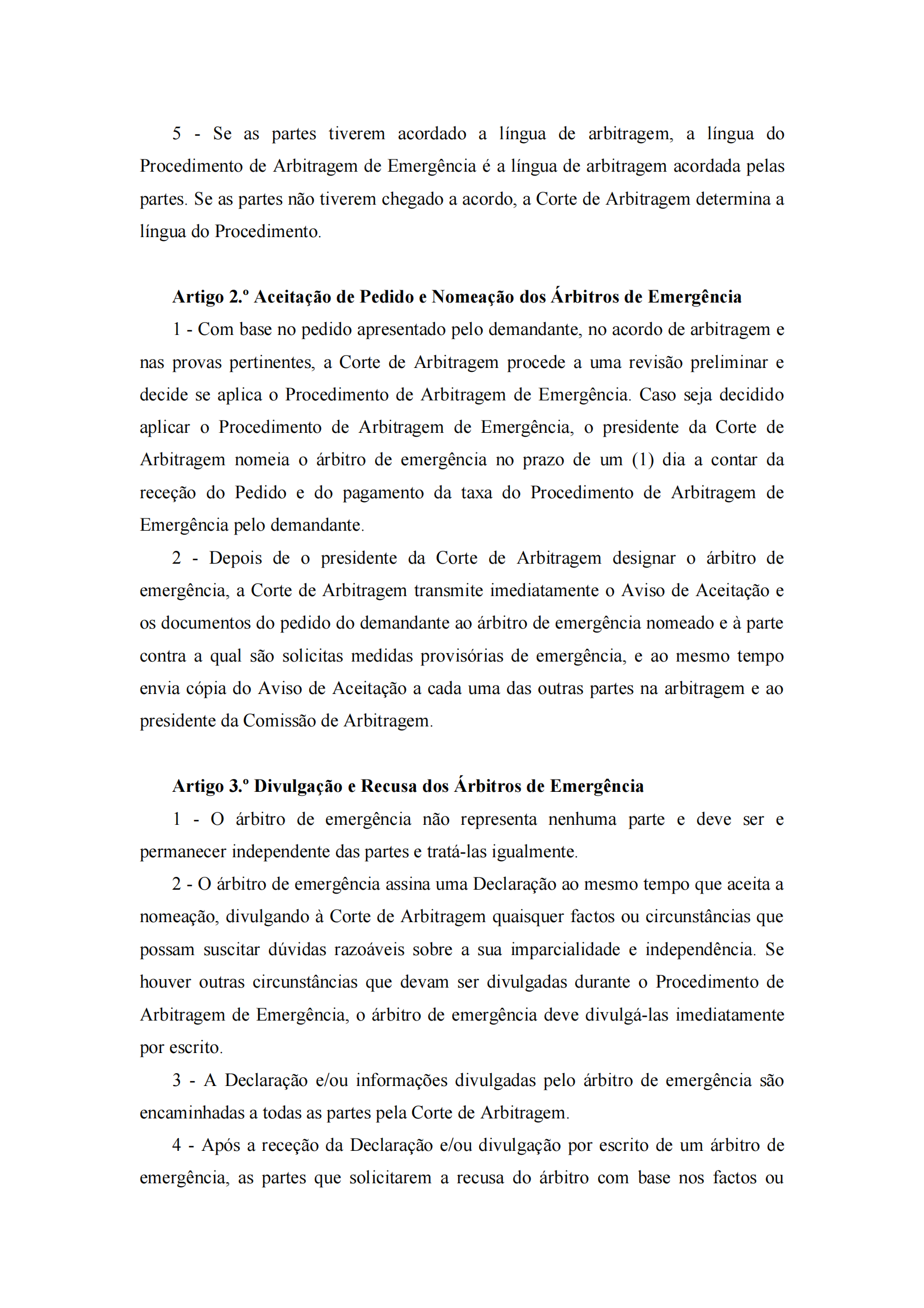 Regulamento de Arbitragem da Comissão de Arbitragem Económica e ...