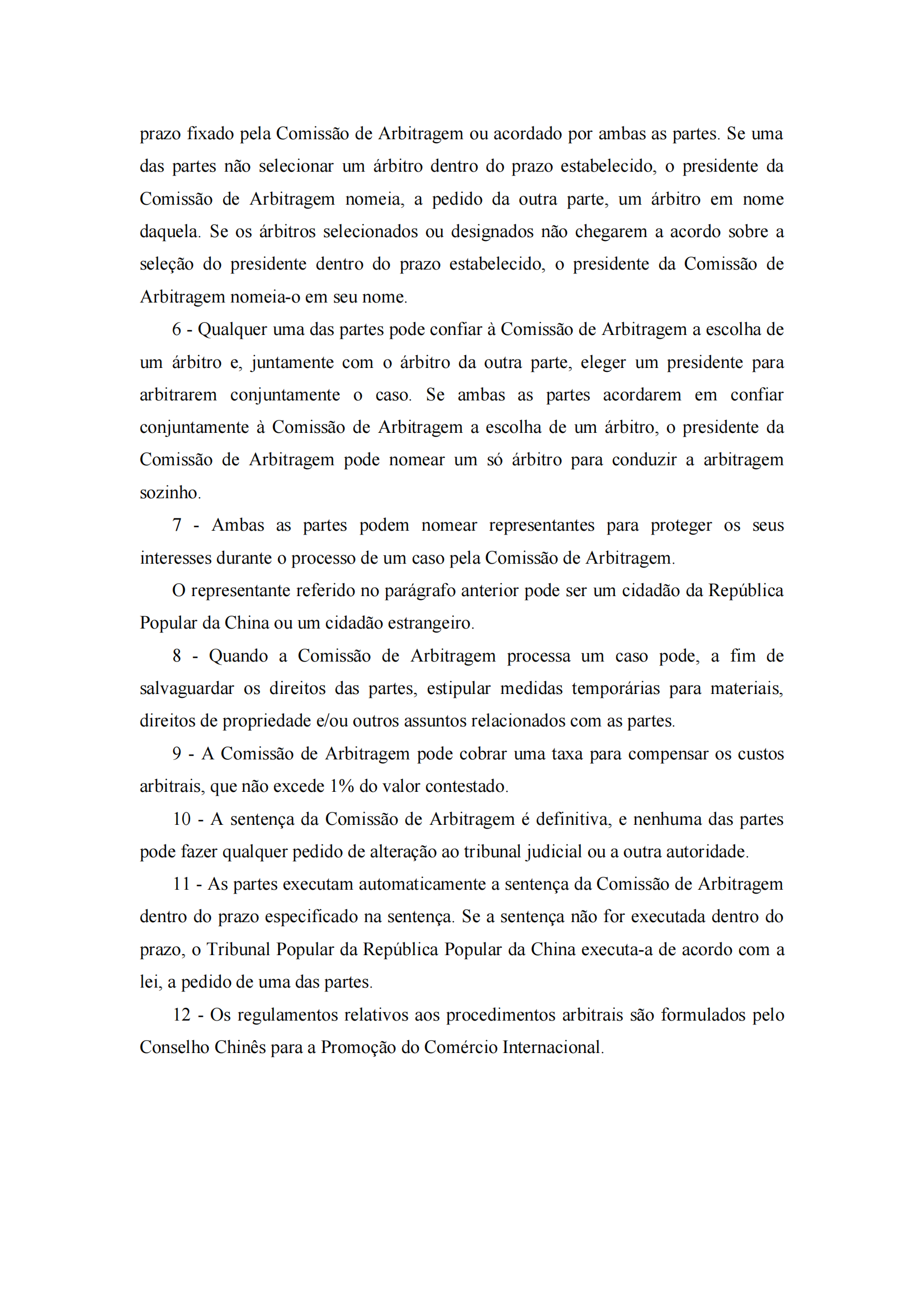 Regulamento de Arbitragem da Comissão de Arbitragem Económica e ...
